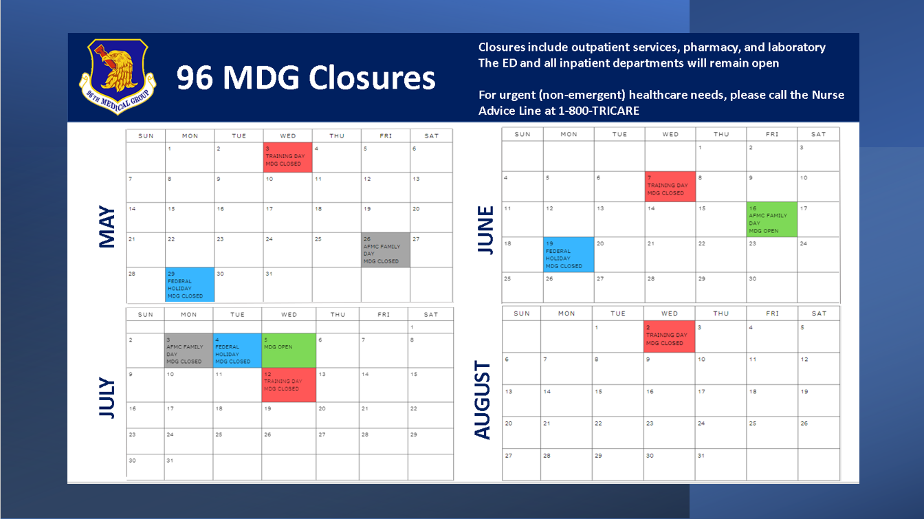 96th Medical Group - Eglin Air Force Base > Patient Resources > FAQs
